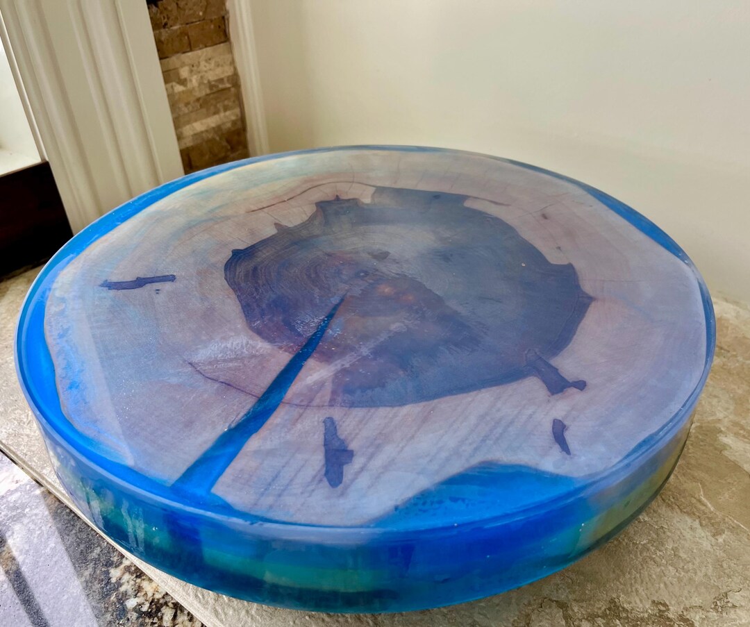 Hickory Wood Cookie Slice in Epoxy Resin 13in : Project Piece - Etsy