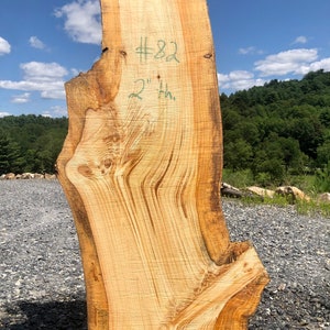 Eastern White Pine Live Edge Wood Slab 58” X 16-24” X 2" Thick, #82 - Etsy