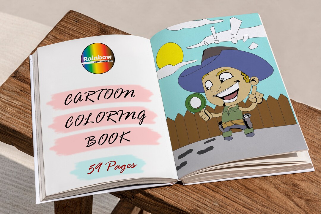 Cartoon Coloring Book Pages Printable Coloring Pages for Boys, Girls ...