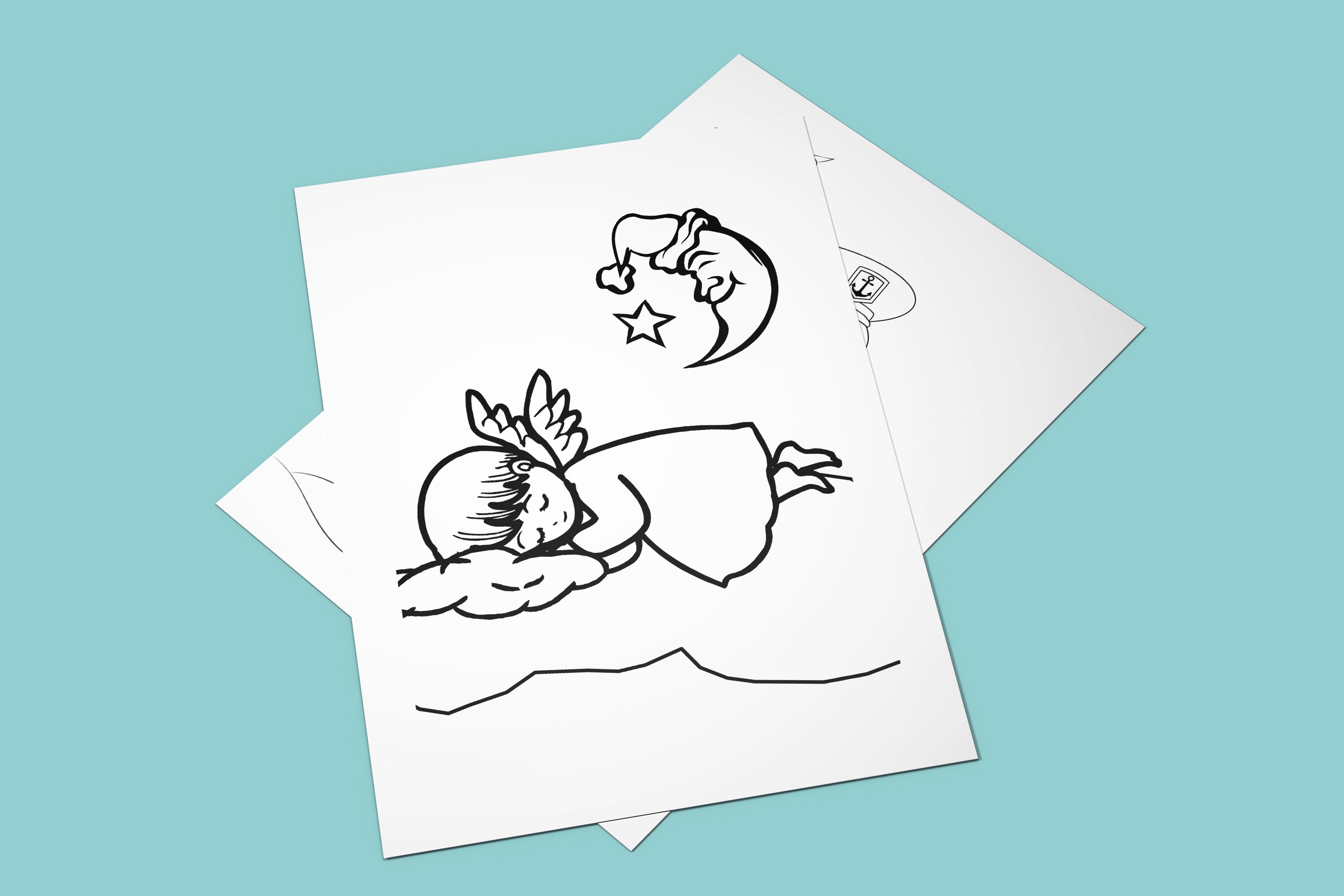 Angel Coloring Book Pages Printable Angel Coloring Sheets for Kids ...