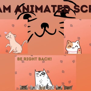 Cats Stream Overlay Theme Start, Brb, End Screen - Etsy