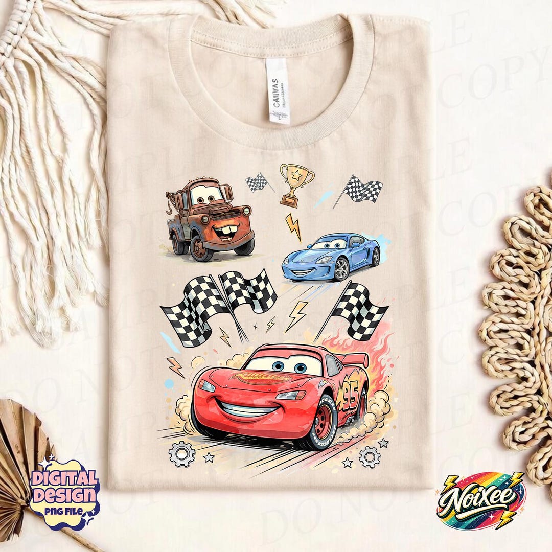Lightning Mcqueen Inspired PNG, Cartoon Race Car Clipart, Tow Truck ...
