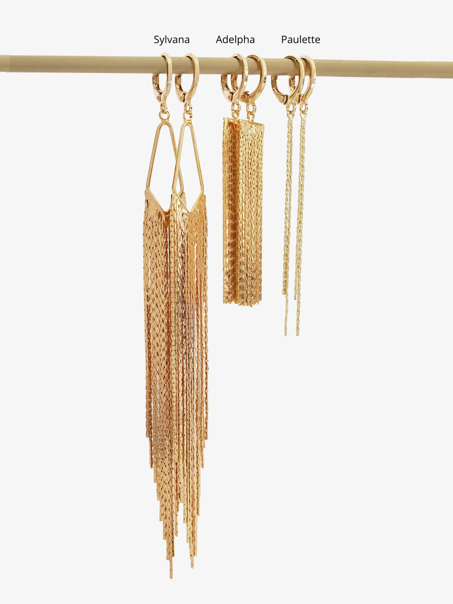 Long Chain Earrings 3 Styles Chain Tassel Earrings Gold - Etsy