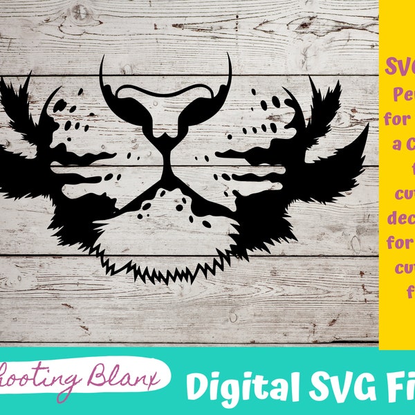 Half Tiger Face Svg - Etsy