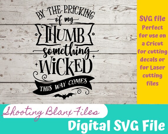 Something Wicked SVG File for Cricut Laser Engraving - Etsy