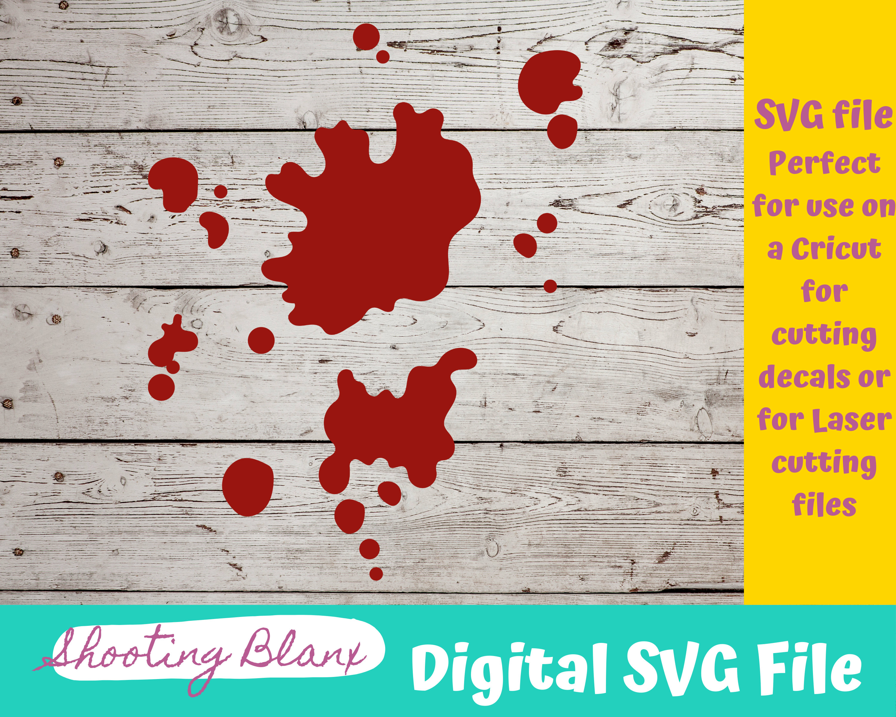 Blood Splatter Bundle SVG Files Perfect for Cricut Cameo or - Etsy