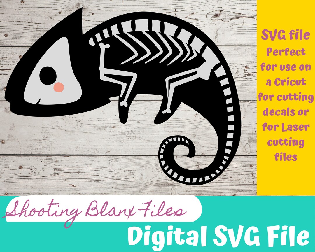 Reptile Skeleton SVG File Perfect for Cricut, Cameo, or Silhouette Also ...