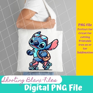 Stitch Roller Skating, Summer, PNG File, DIGITAL File ONLY, Sticker ...