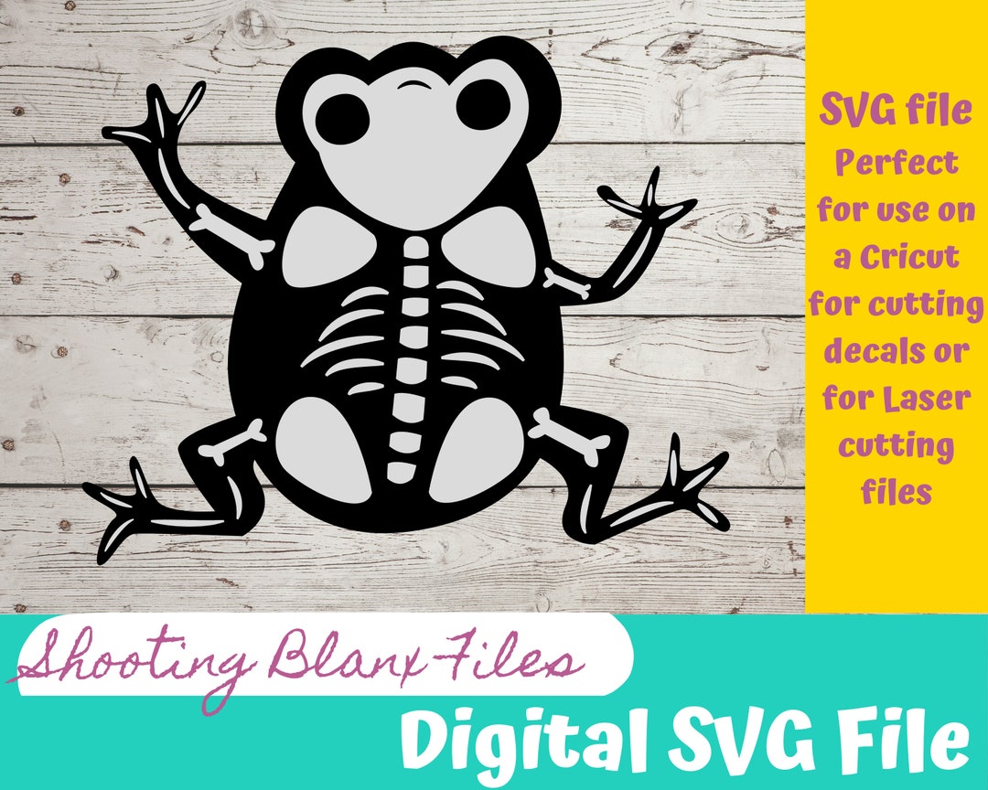 Frog Skeleton SVG File Perfect for Cricut, Cameo, or Silhouette Also ...