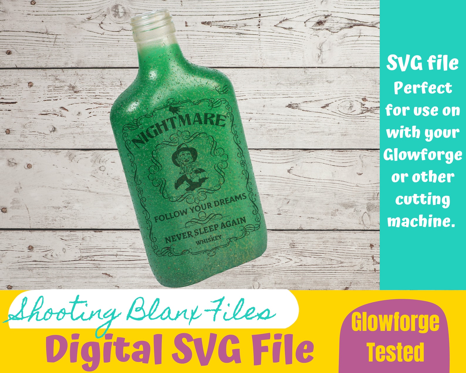 Horror Whiskey Flask Labels SVG Files: Halloween Engraving Designs ...