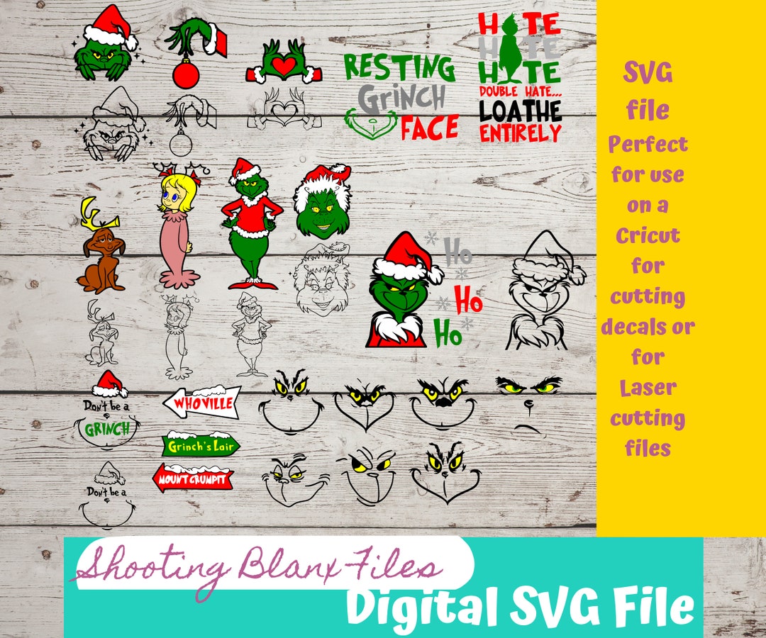 Grinch Christmas SVG Cut Files: Holiday Grinchmas (digital File) - Etsy