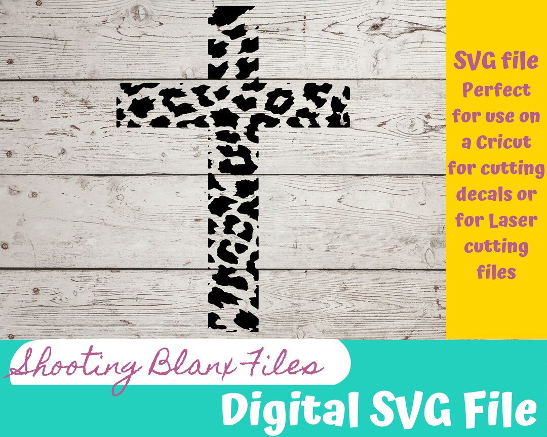 Animal Print Cross SVG Files Perfect for Cricut, Cameo, or Silhouette ...