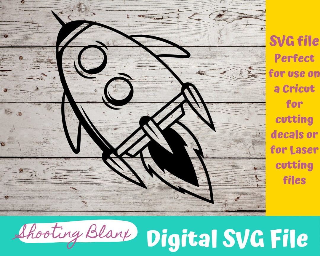 Outer Space Rocket Ship SVG Files Perfect for Cricut, Cameo, or ...
