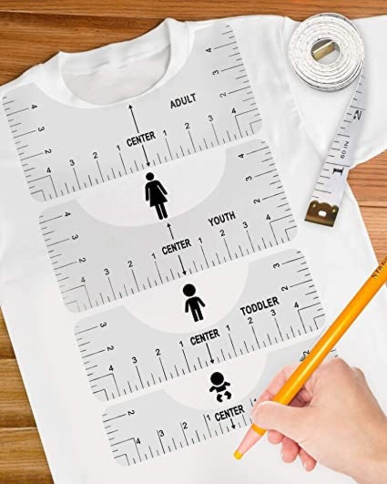 T-shirt Ruler T-shirt Alignment Tool, SVG Bundle, T-shirt Alignment ...