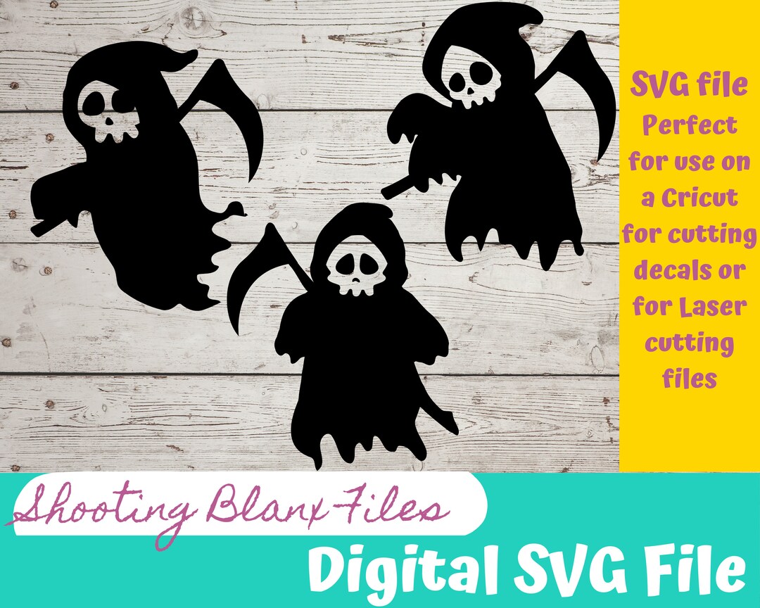 Grim Reaper SVG File: Halloween Cricut & Laser Cut Design - Etsy