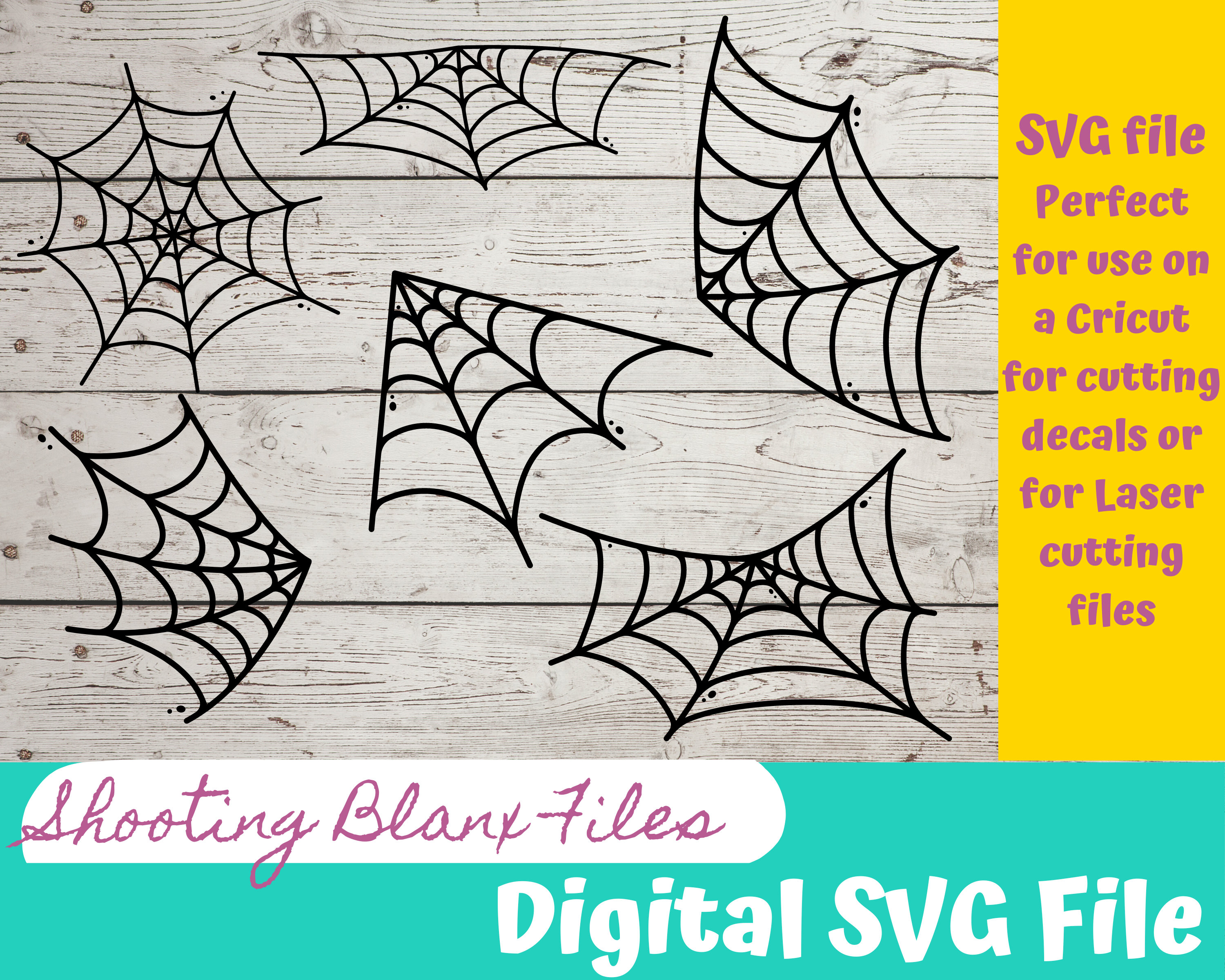 Spider Web SVG File for Cricut Laser Glowforge, Scary, Minimalistic ...