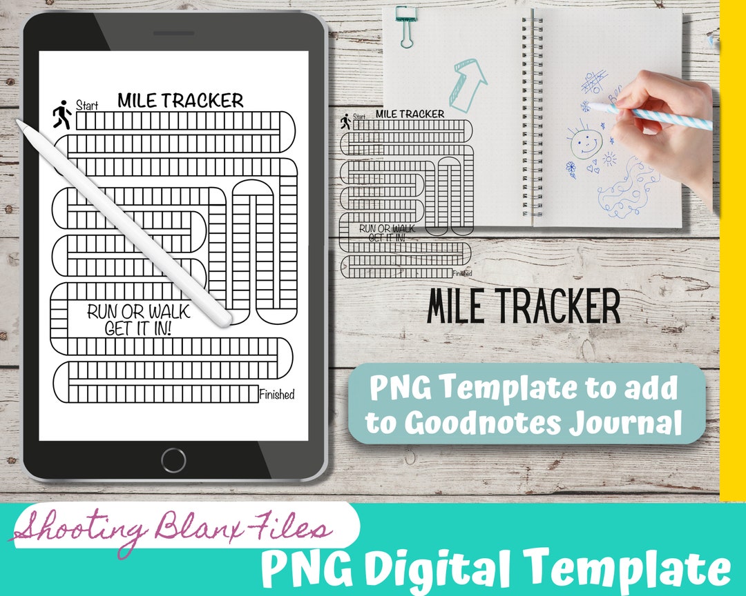 Mile Tracker / Running Tracker / Weight Loss / Bujo / Journal / Digital ...