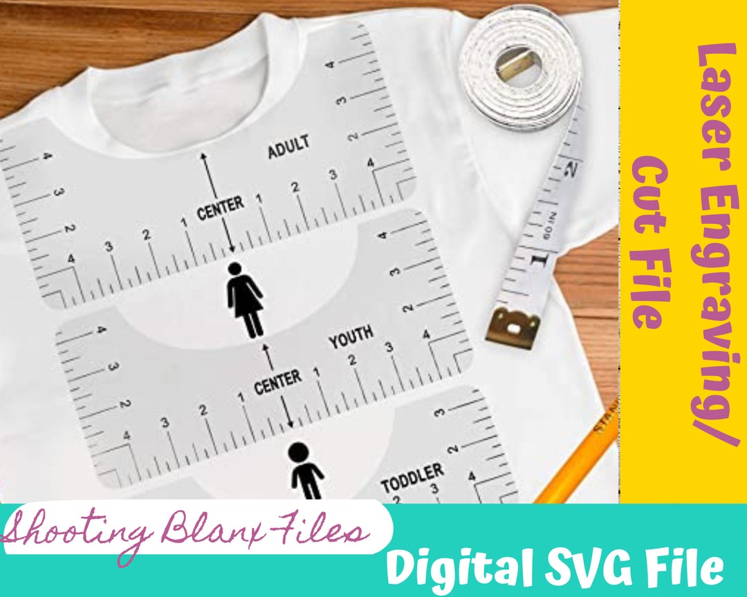 T-shirt Ruler - T-shirt Alignment Tool, SVG Bundle, T-shirt Alignment ...