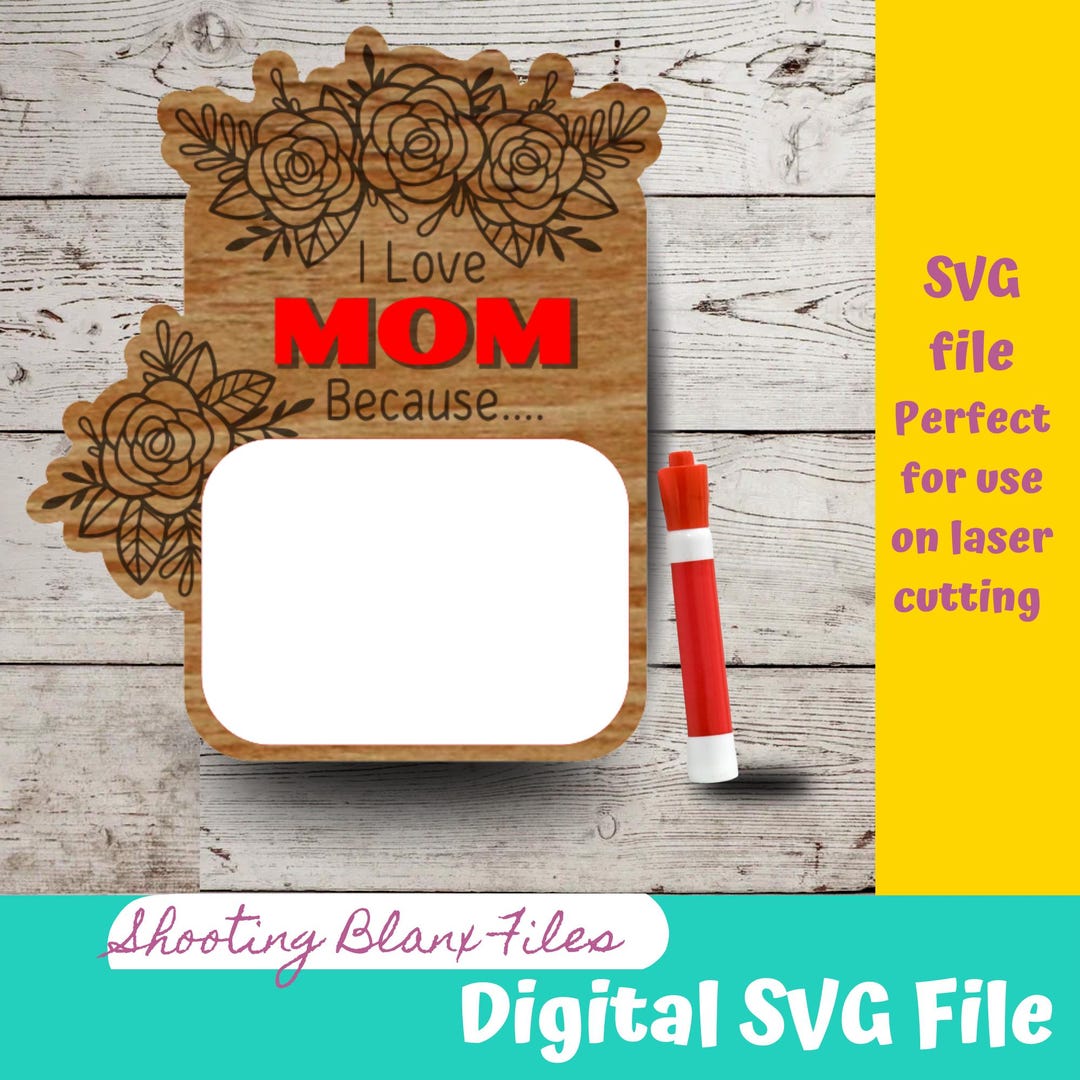 SVG Mother's Day Sign | I Love Mom Sign | Love Message Sign | Laser ...