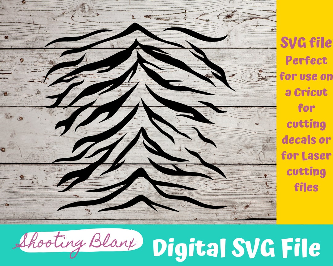 Tiger Pattern SVG Files for Cricut, Cameo, Silhouette (digital Download ...