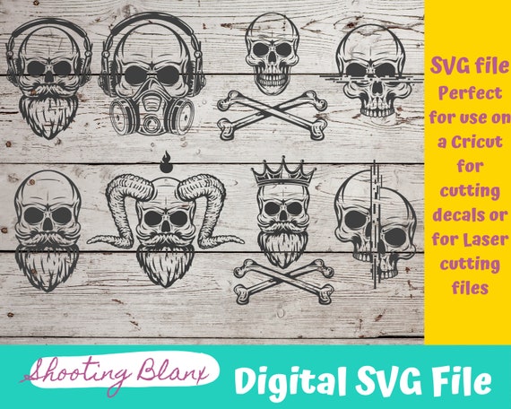 Manly Skeleton Tattoo Art Bundle SVG Files Perfect for Cricut | Etsy