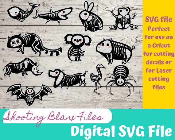 Animal Skeleton 22 SVG Bundle File Perfect for Cricut Cameo - Etsy