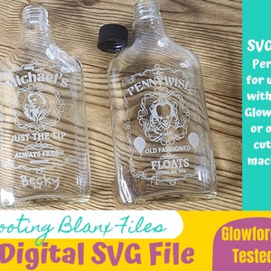 Horror Whiskey Flask Labels SVG Files | Halloween Whisky | Glowforge ...