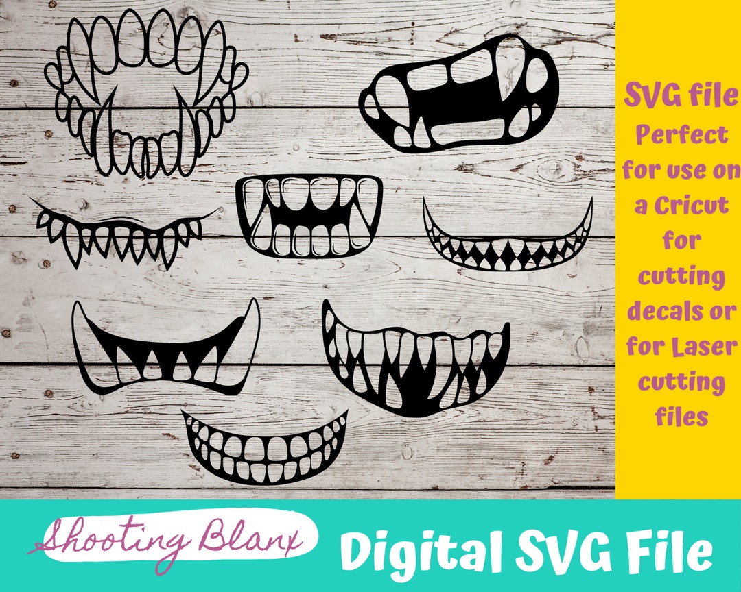 Teeth / Bite Bundle SVG Files Perfect for Cricut, Cameo, or Silhouette ...