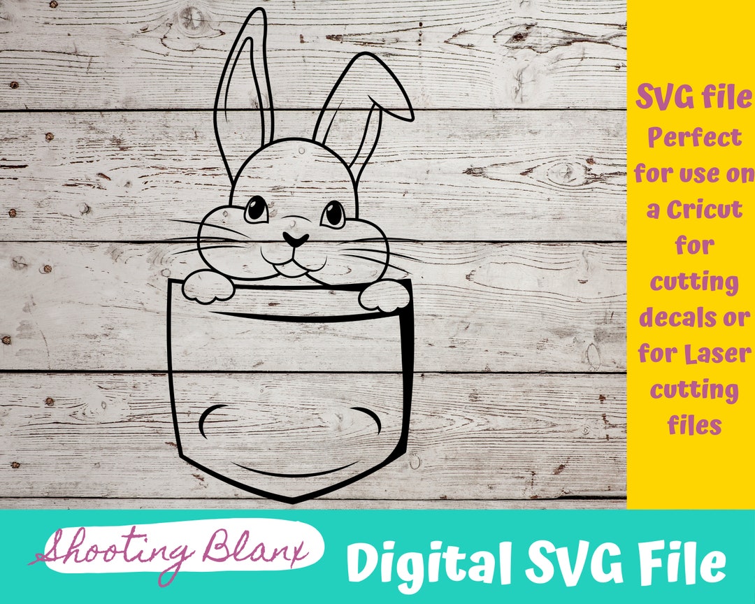 Pocket Rabbit Buddy SVG File Perfect for Cricut, Cameo, or Silhouette ...