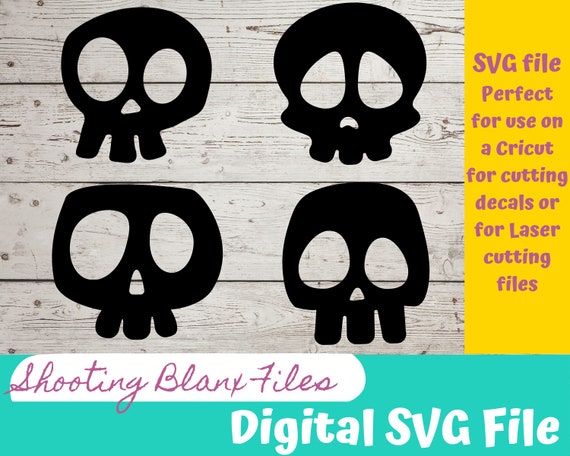 Cartoon Skull Skeleton SVG File for Cricut and Laser Engraving - Etsy
