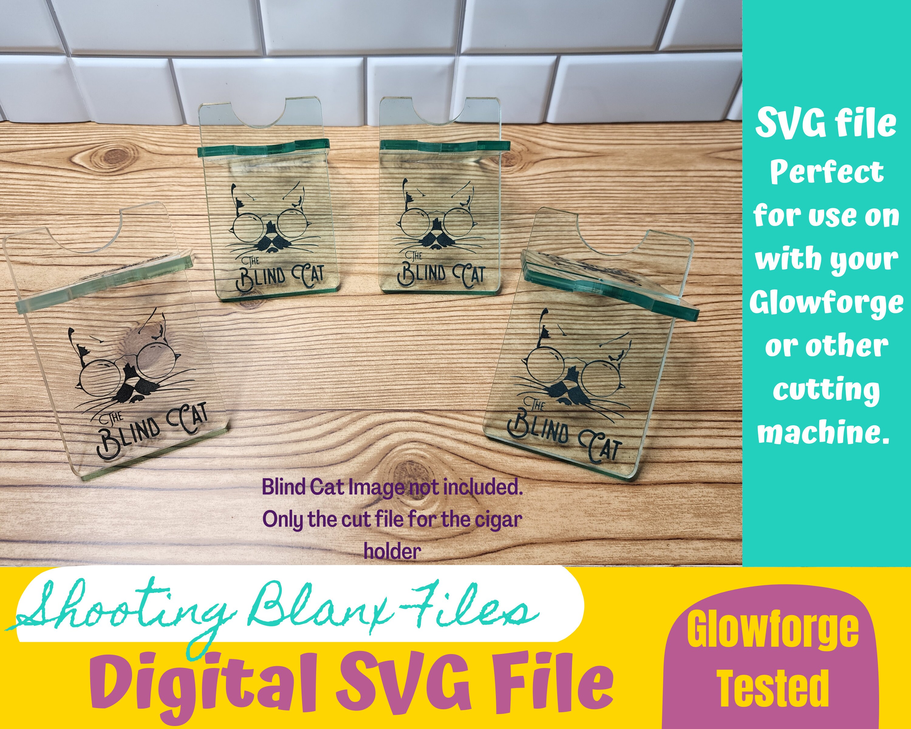 Cigar Holder SVG File Only Glowforge File, Cigar Bar, Home Bar, Bar ...