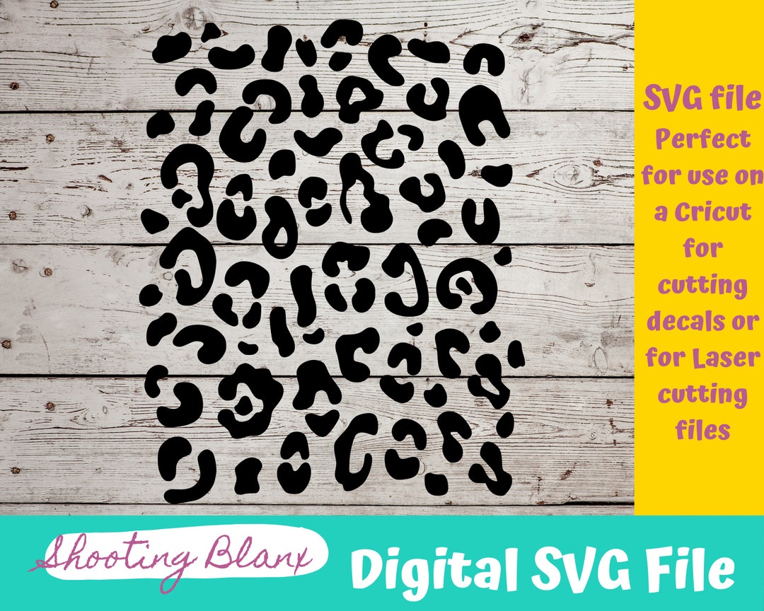 Leopard Print Pattern SVG Files Perfect for Cricut, Cameo, or ...