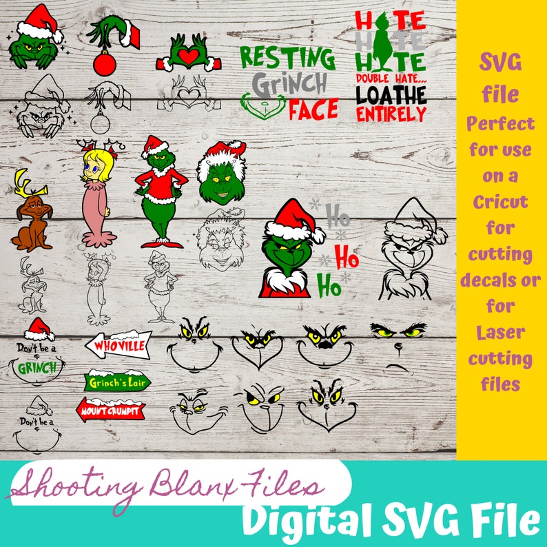 Grinch Christmas SVG Cut Files: Holiday Grinchmas (digital File) - Etsy