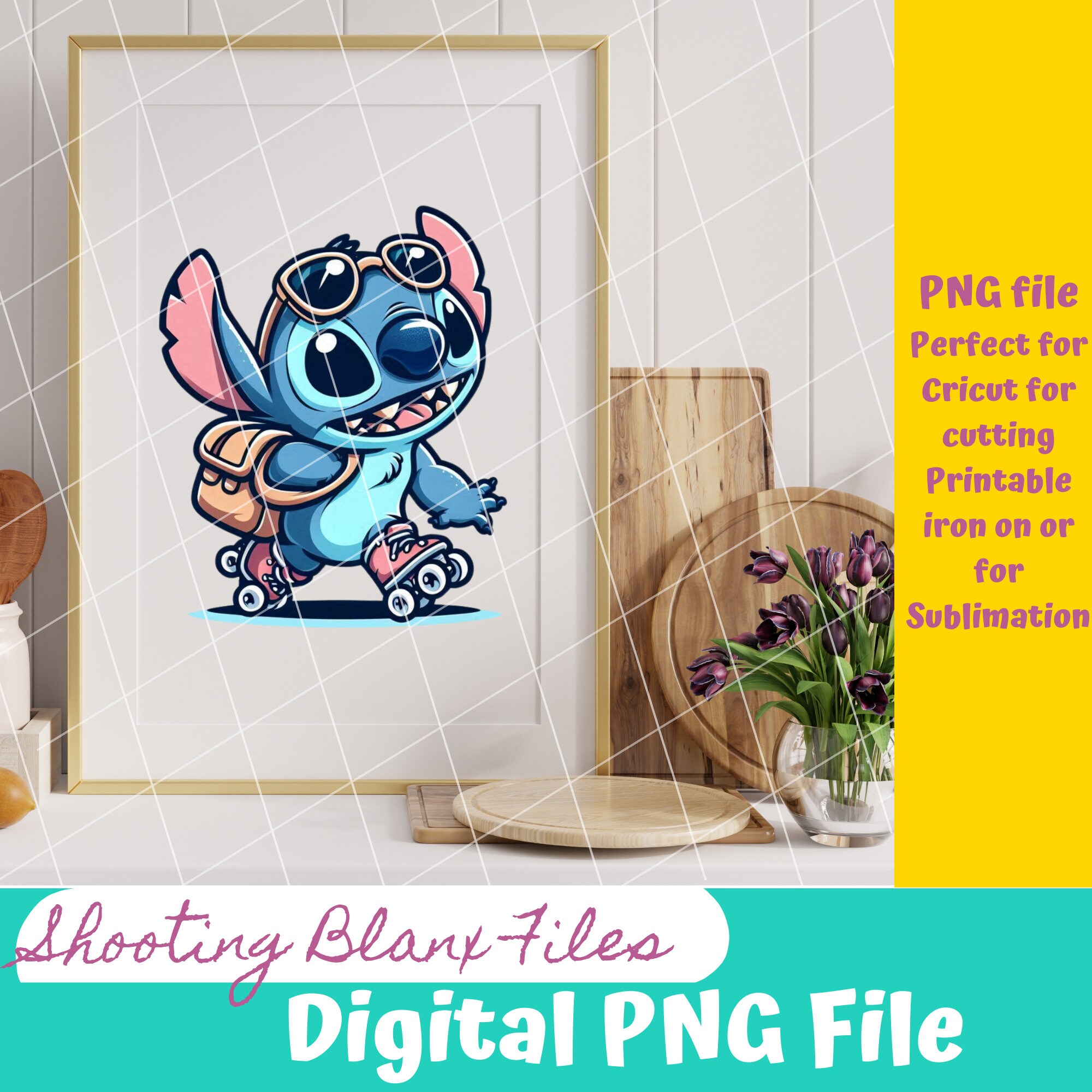 Stitch Roller Skating PNG File: Summer Vibes (digital Download) - Etsy