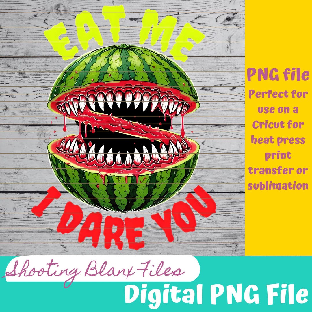 Watermelon Diet, Watermelon Monster, Horror, Eat Me, PNG, Digital File ...