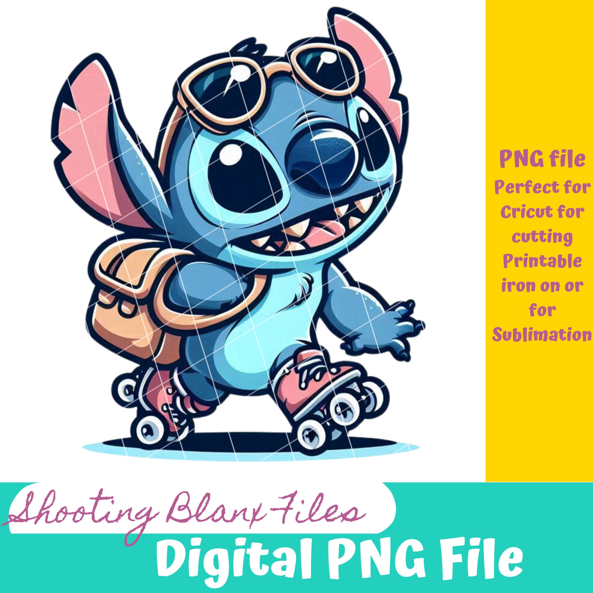 Stitch Roller Skating PNG File: Summer Vibes (digital Download) - Etsy
