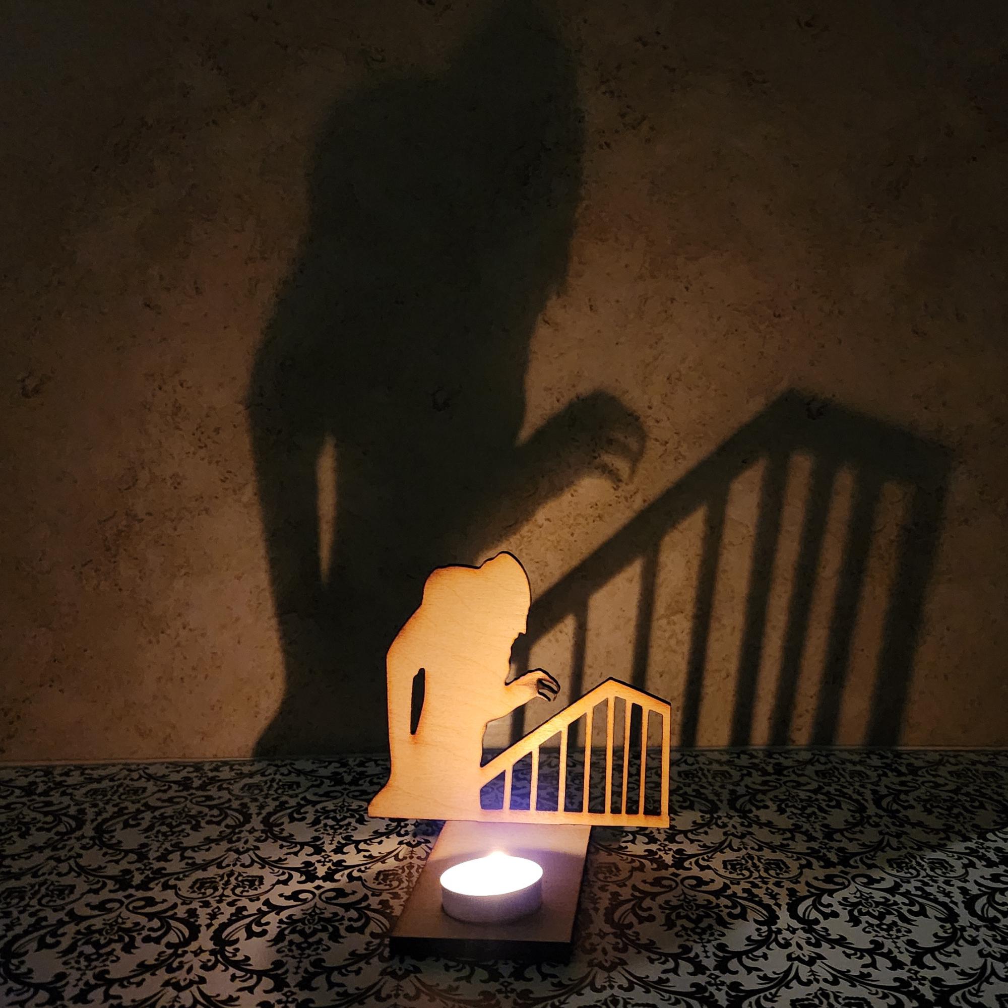 Nosferatu Shadow Caster Tealight SVG File: Halloween Horror Decor - Etsy