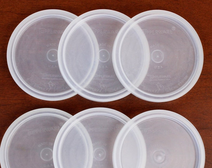 Vintage UNUSED Tupperware 296 Clear Lid 2.75" Fits 10 Oz Tumbler ...