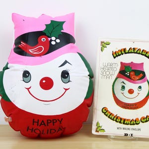 NEW Vintage Inflatable Snowman Face by Dan Dee Imports 1970's, Kitschy ...