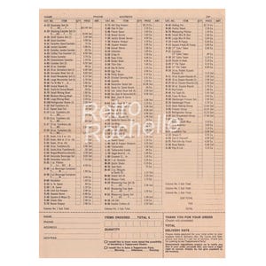 Vintage 1977 Tupperware Price List Order Form With Servalier Canisters ...