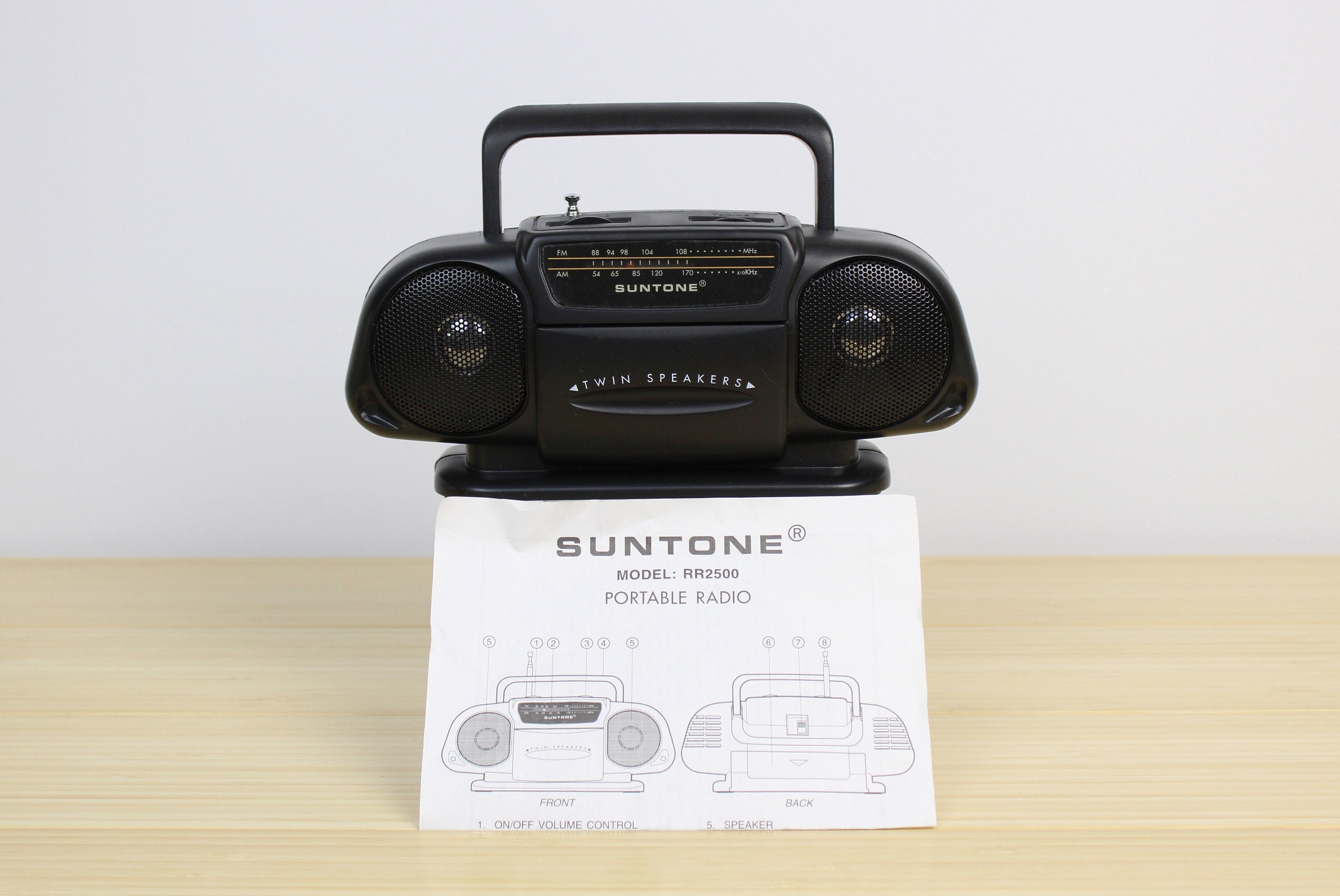 Vintage NEW Suntone Mini Boombox AM/FM Portable Radio Twin Speakers ...