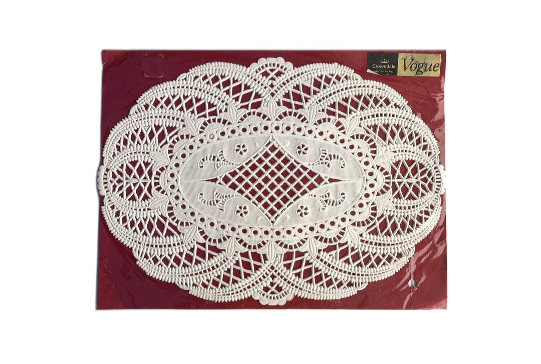 Vintage Oval Paper Doilies 10.5 Made in England by Vogue Crowndale ...