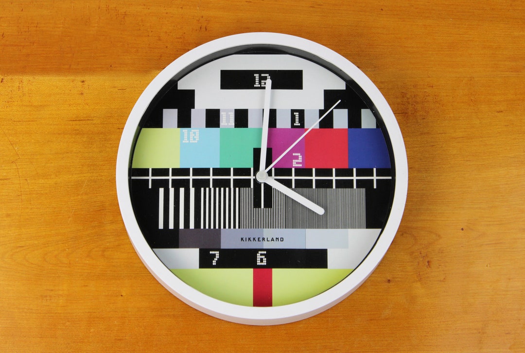 Vintage Pop Art Wall Clock, Memphis Style Round Wall Clock, 1990’s ...