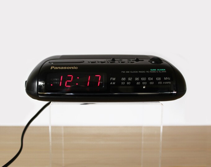 Vintage Panasonic Sure Alarm Clock Radio 2 Alarms W/ 90’s Neon Green ...