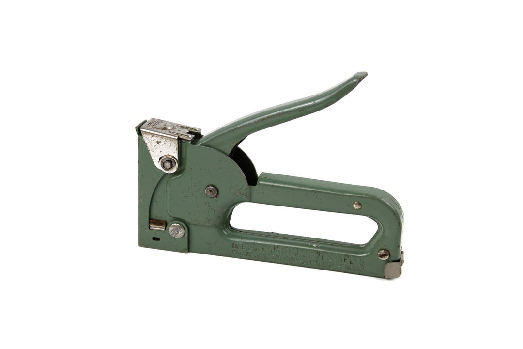 Vintage Working Green Arrow Stapler Staple Gun Tacker Gun W/ Staples ...