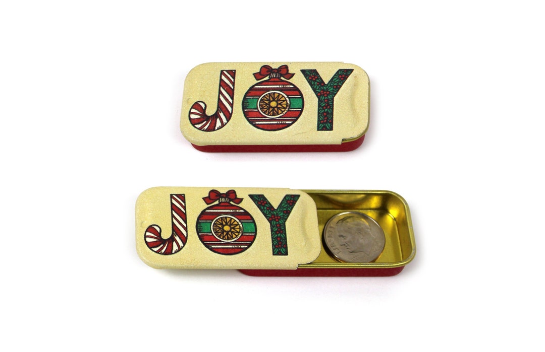 Vintage NEW Potpourri Press Sliding Mini Metal Tin Trinket Box Pill Box ...