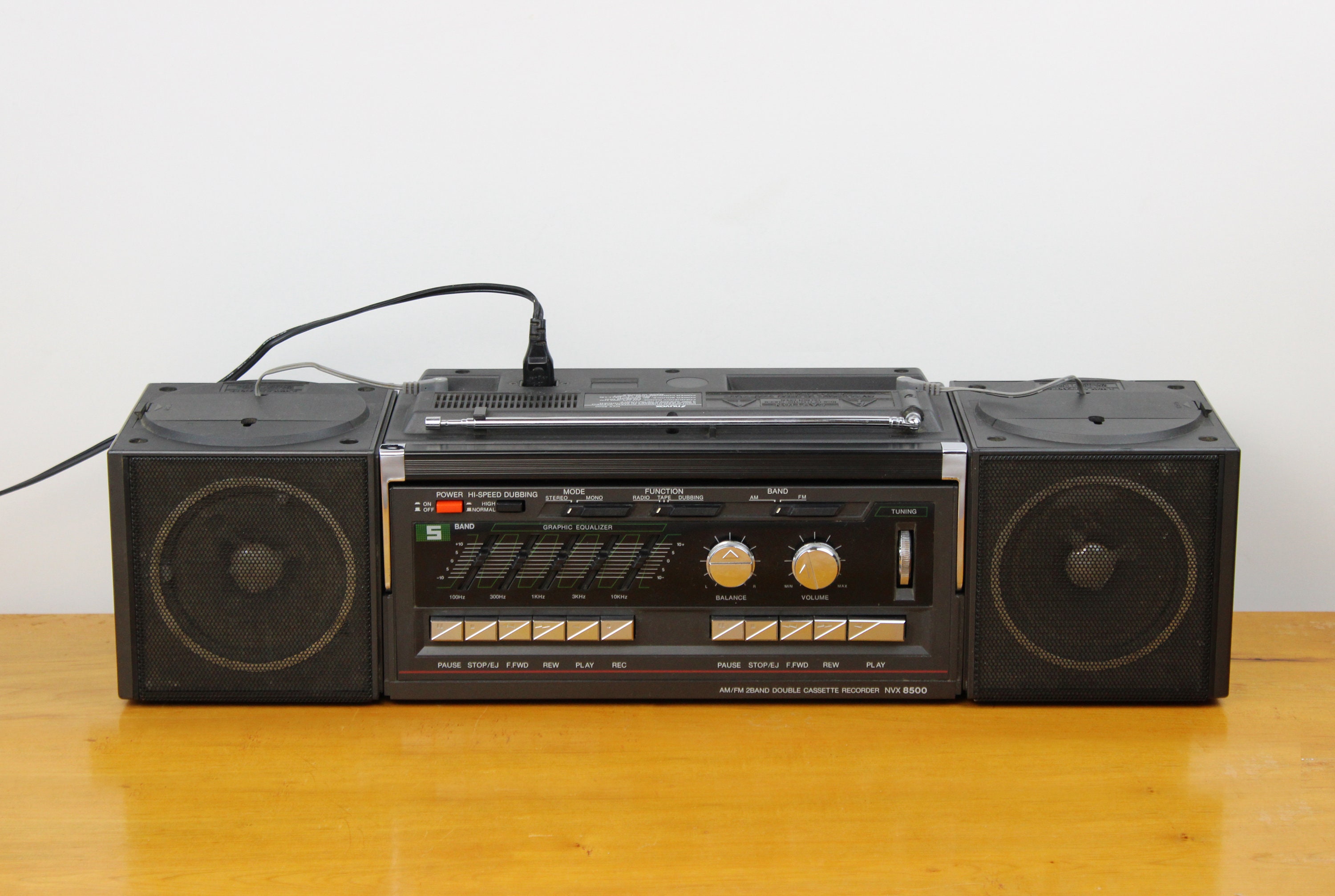 1980s Nuvox Boombox Double Cassette Player Recorder 2 Band - Etsy