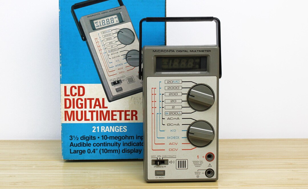 Vintage Radio Shack Micronta LCD Digital Multimeter Cat. No. 22-191 W ...