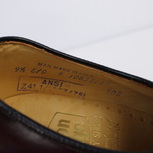 NEW Vintage Bostonian Oxford Burgundy Leather Size Men's 9.5 Iron Age ...