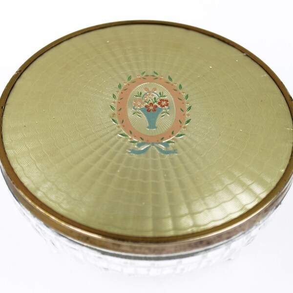Vintage Powder Jar - Etsy